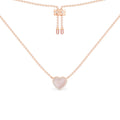 Pink Nacre Heart Adjustable Necklace | APM Monaco